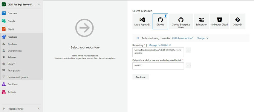 Implement CI/CD for SQL Server with Visual Studio and Azure DevOps